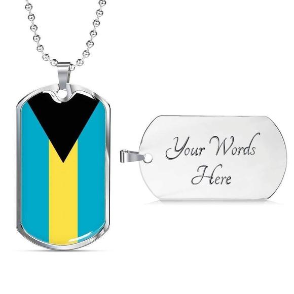 Express Your Love Gifts | Jewelry | Bahamas Flag Necklace Bahamas Flag ...